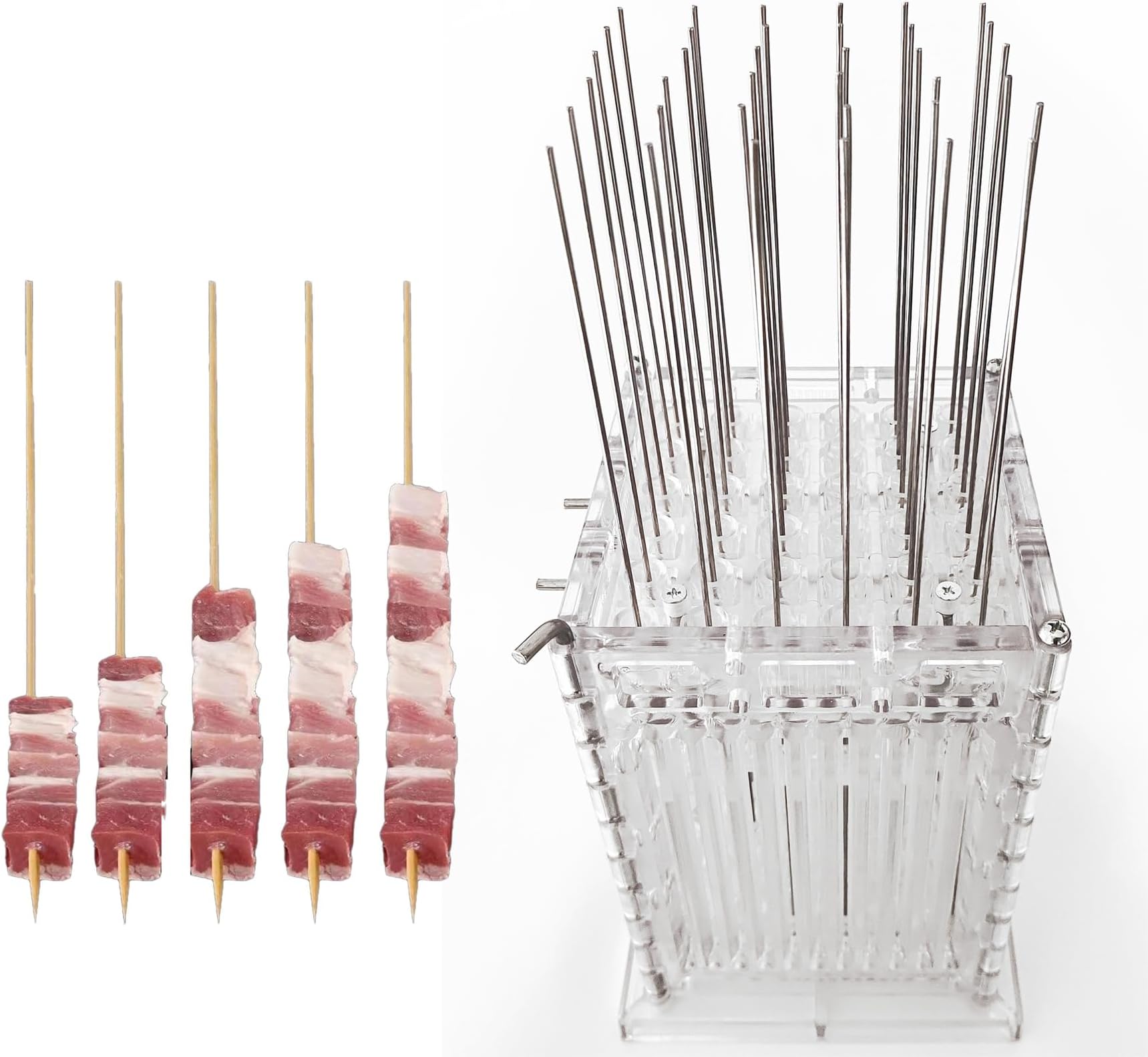 Amazon.com: 49 Holes Kebab Maker Box, Stainless Steel Rapid Wear Meat ...