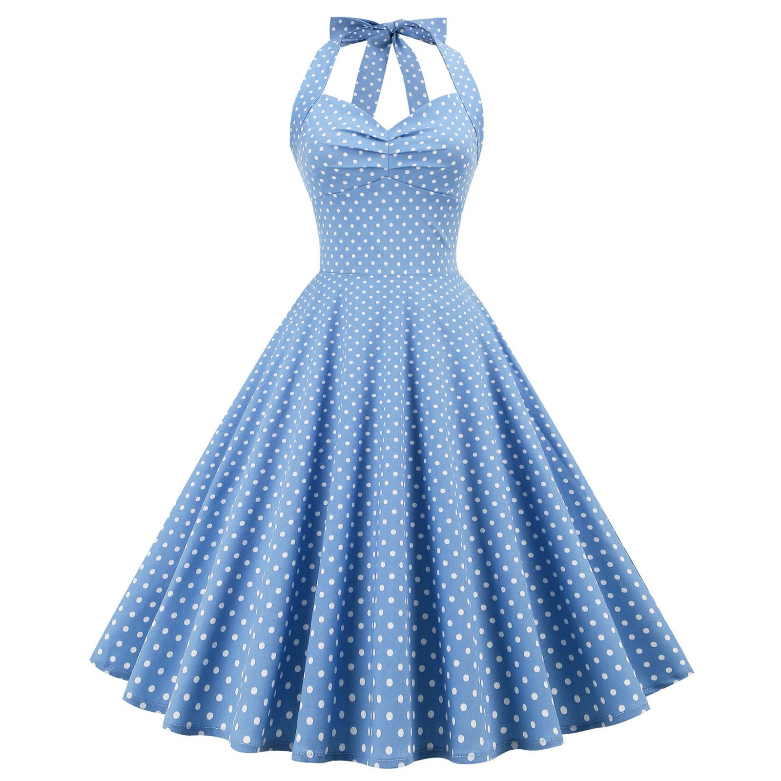 Light Blue Polka Dot Dress
