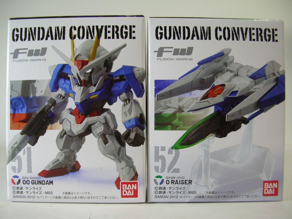 Amazon.com: Bandai FW Gundam Converge 9 00 Gundam & 0 Raiser [A Set of ...