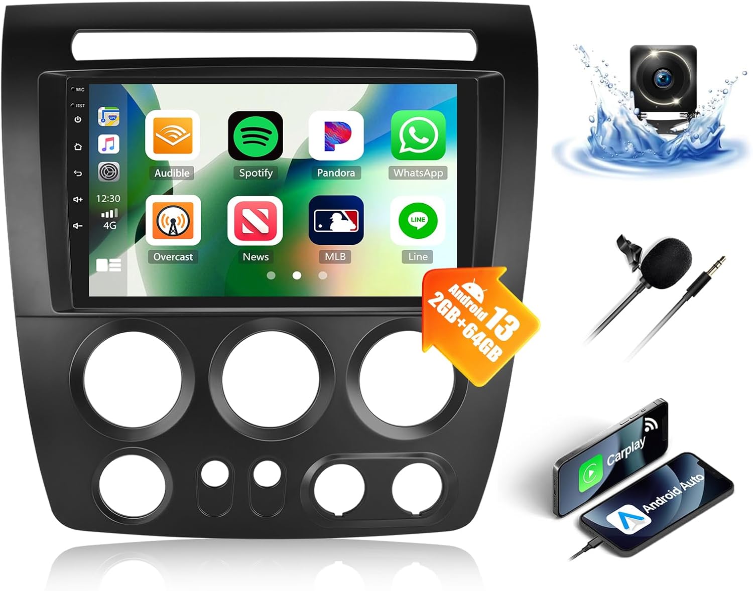 Amazon.com: 2G+64G Car Radio Stereo Upgrade for Hummer H3 2005-2010 ...