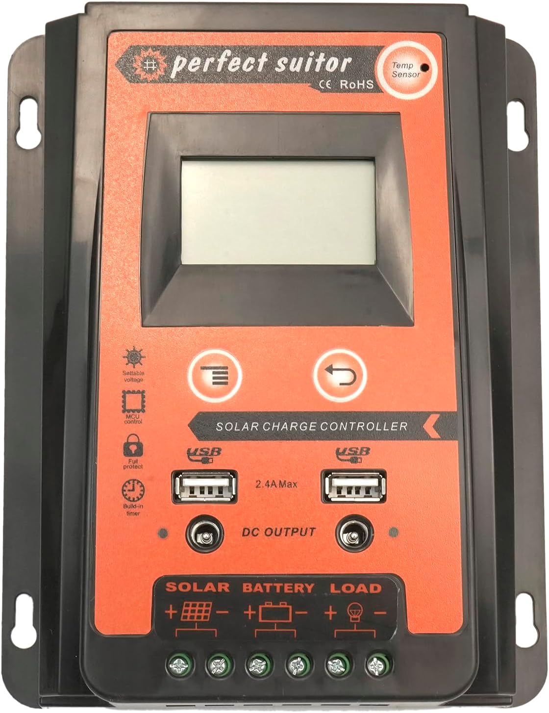 Amazon.com : MPPT Solar Charge Controller 12V/24V Solar Panel Battery ...