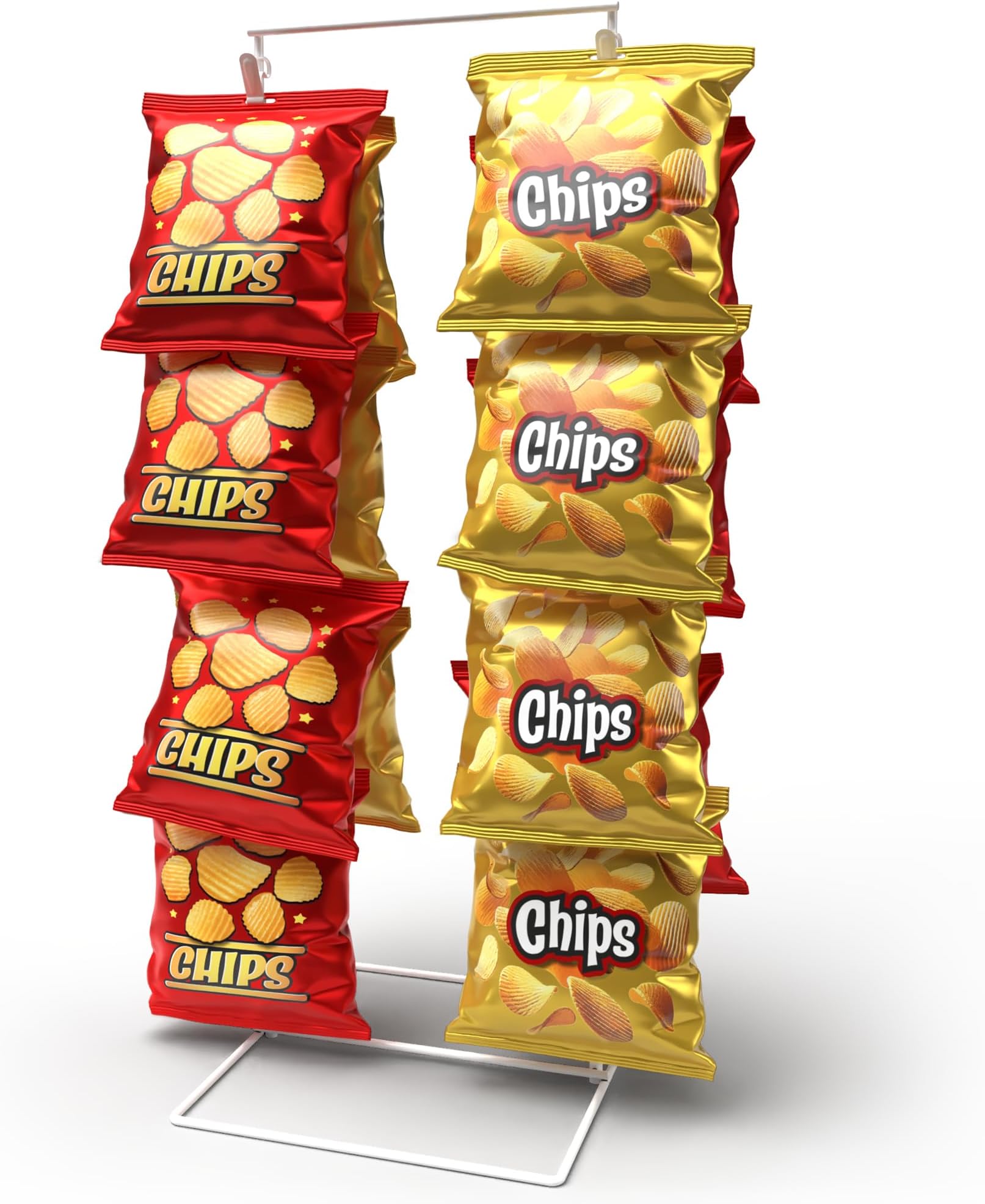 Amazon.com: Quald Chip Rack Display Stand with 48 Clips, Chip Display ...