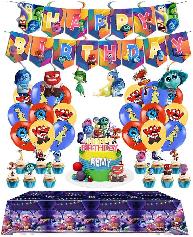 Amazon.com: 51pcs Inside Out Party Supplies Decorations Set - Birthday ...