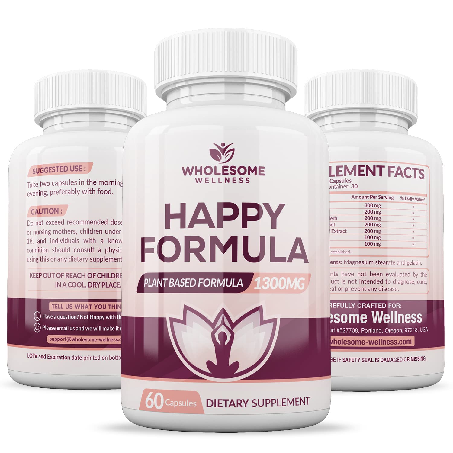 Suplemento natural para aliviar el estrés Happy Formula para mujeres y ...