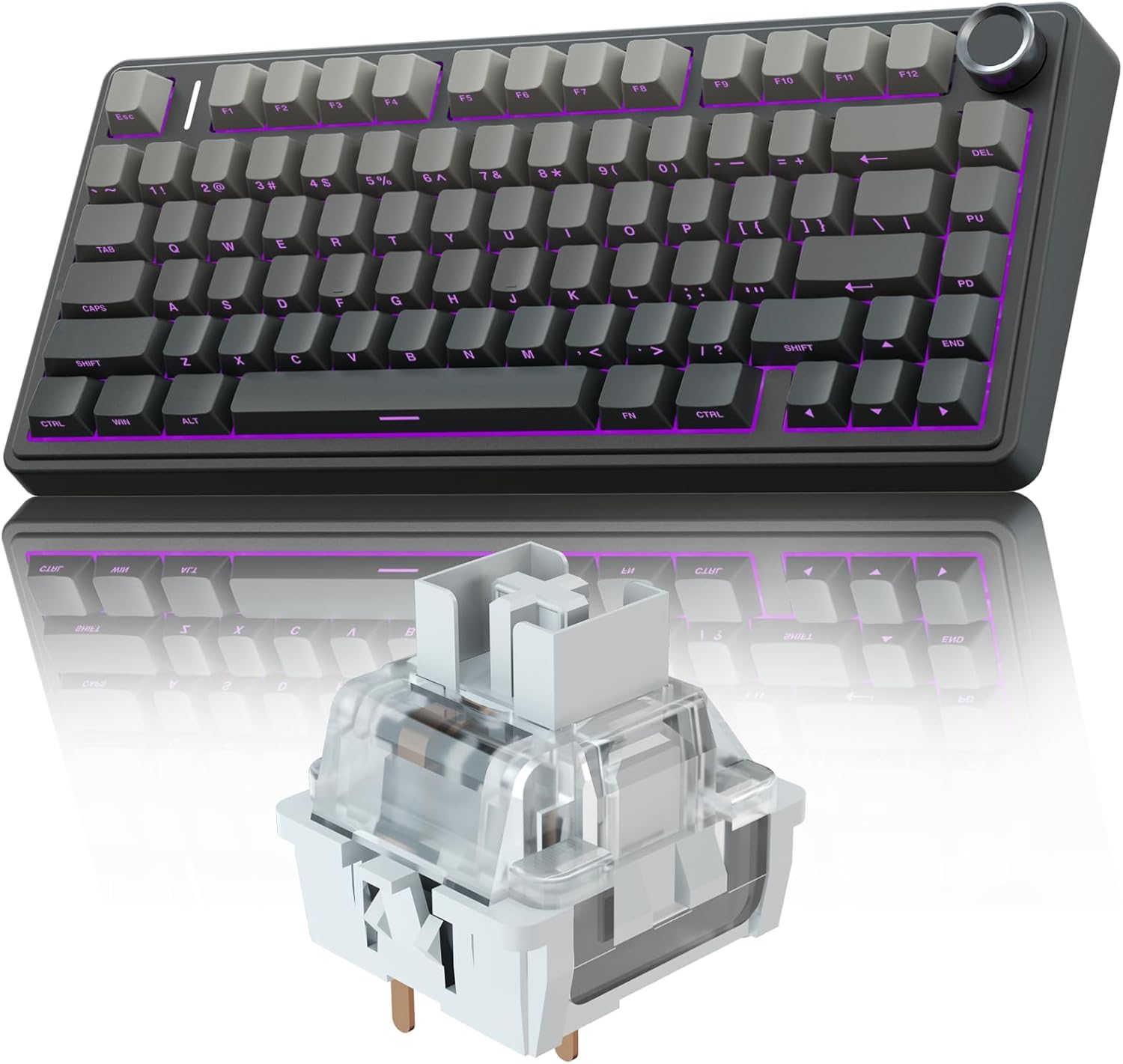 Amazon.com: AULA F75 Pro Wireless Mechanical Keyboard,75% Gasket Hot ...