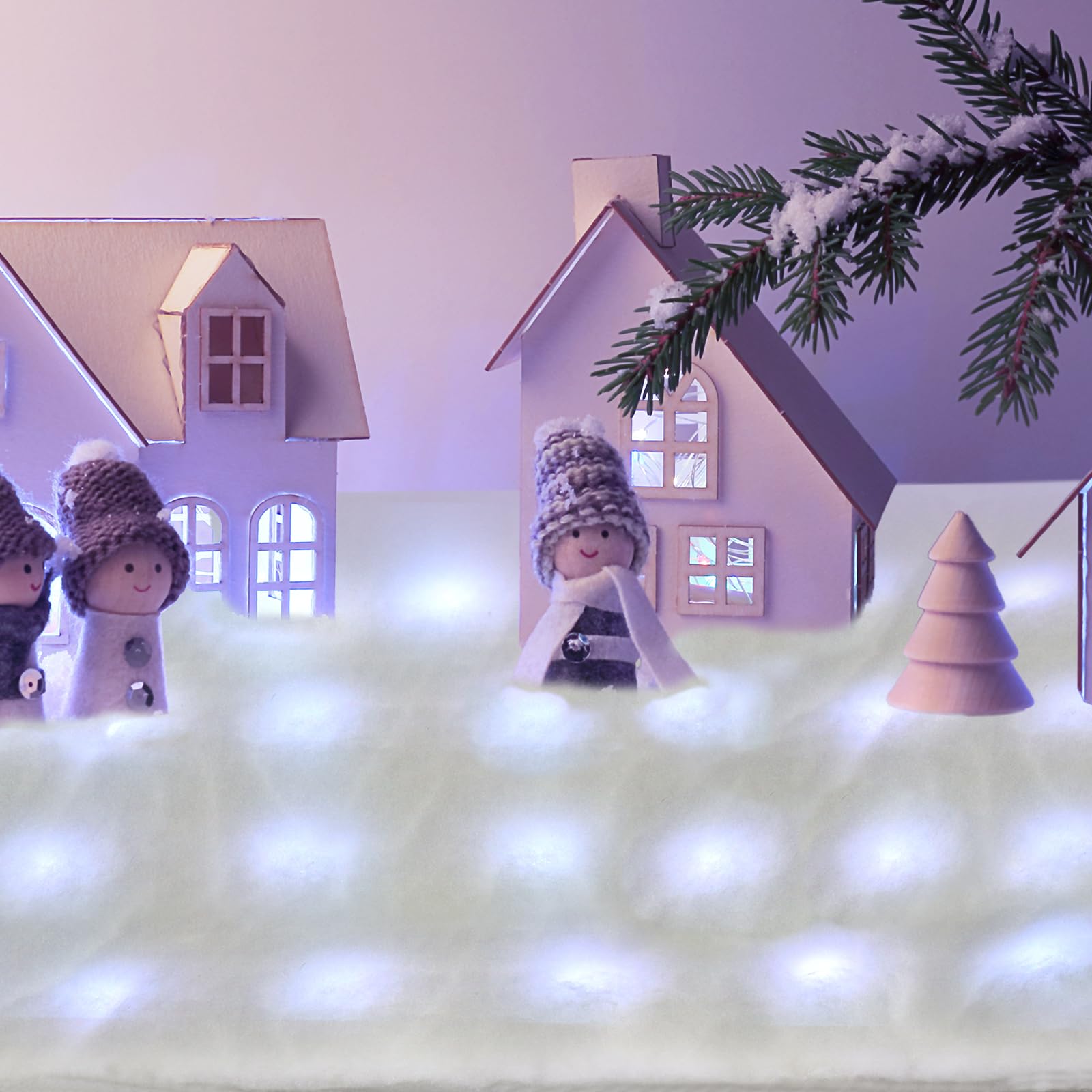 Snapklik.com : HOMSHIAM Led Christmas Snow Blanket Roll-LED Lights ...