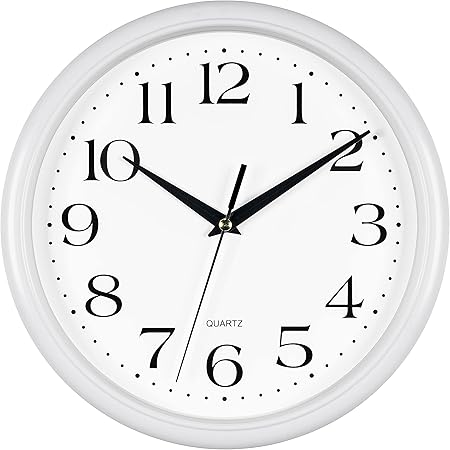 Amazon.com: Westclox (White 461761 Basic Wall Clock, 10" : Home & Kitchen