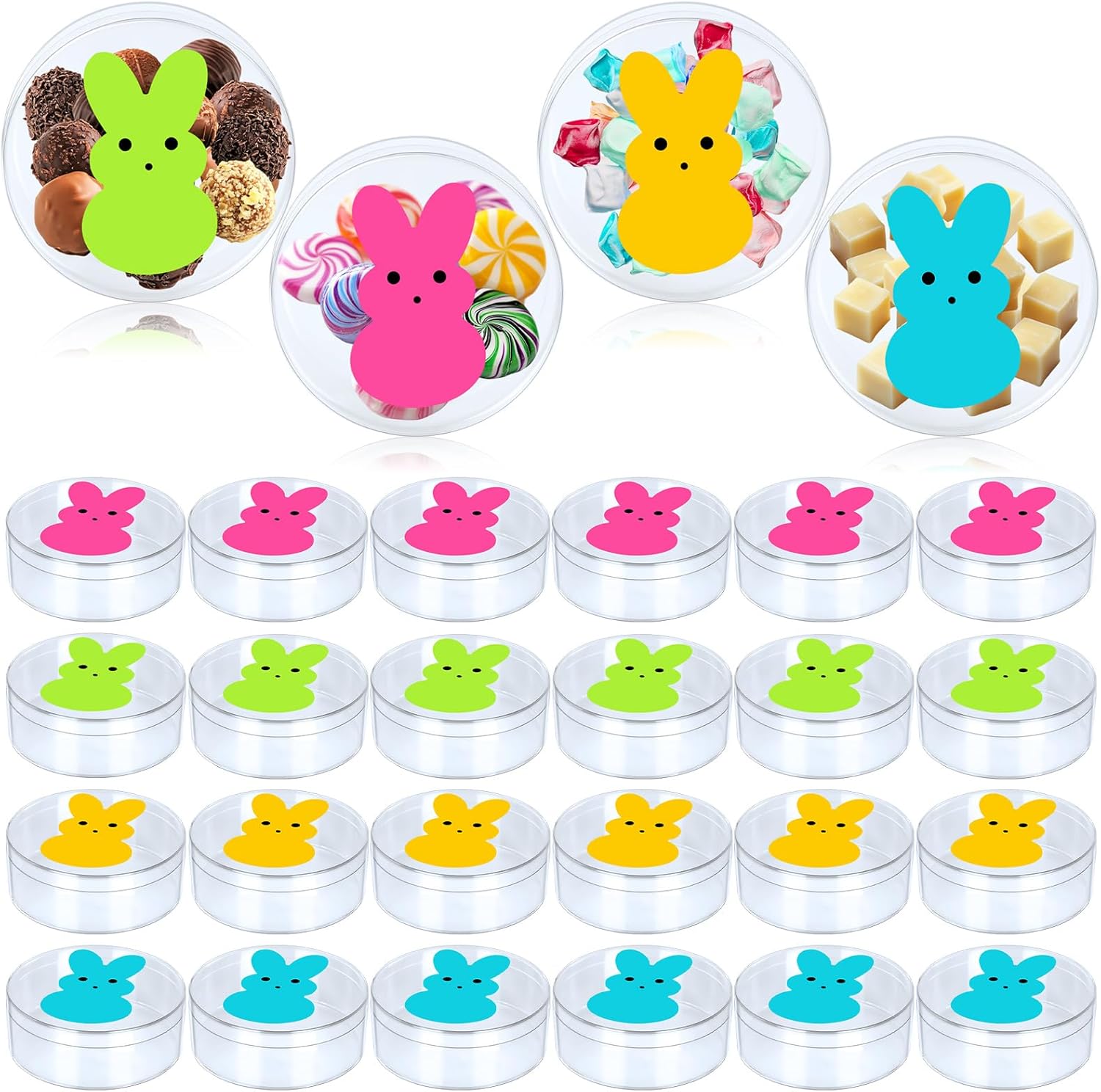 Amazon.com: ALDMIO 24 Pcs Easter Candy Boxes, Easter Acrylic Treat Box ...