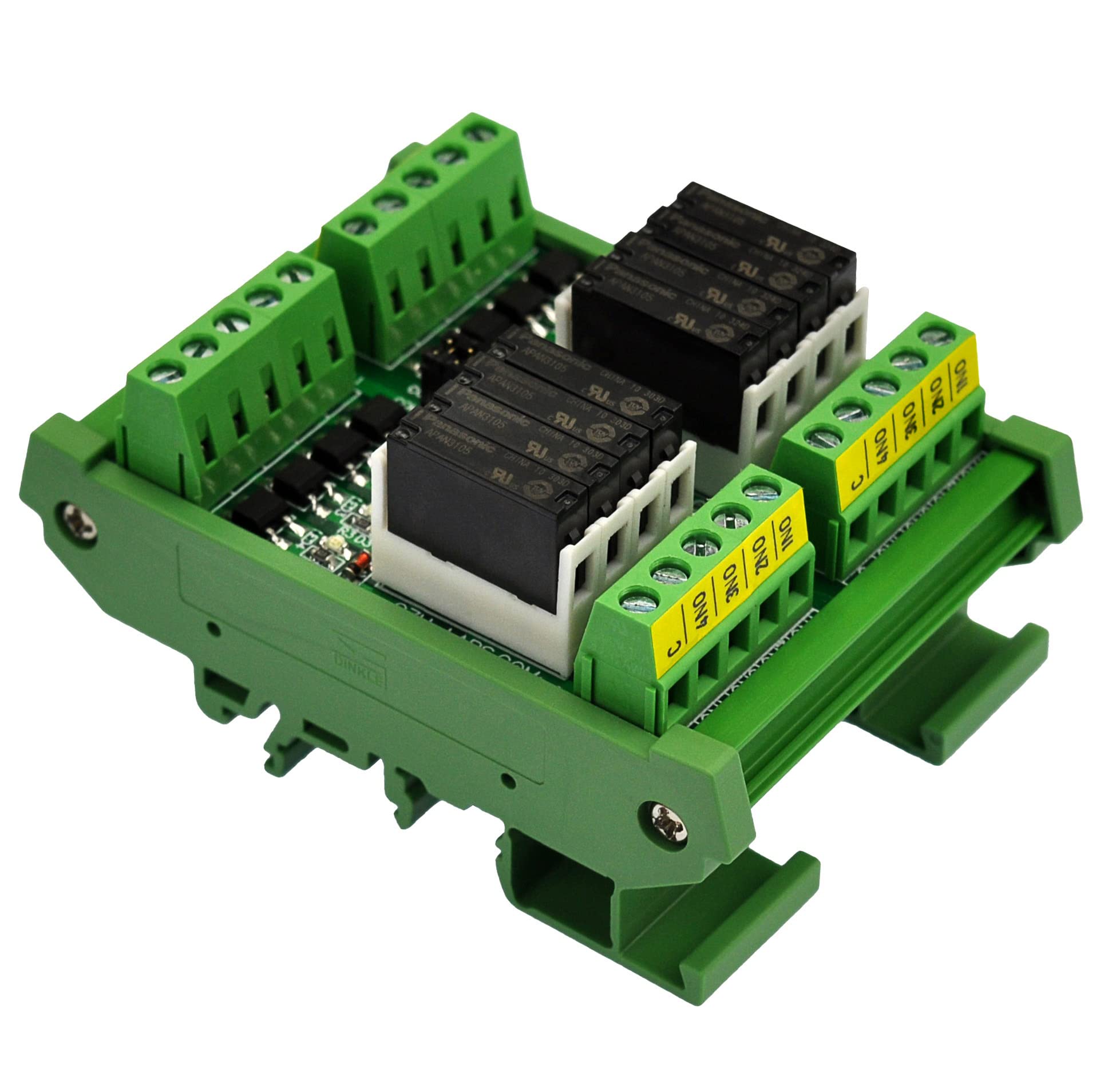 Snapklik.com : DIN Rail Mount AC/DC 5V 12V 24V SPST-NO 5Amp Power Relay ...