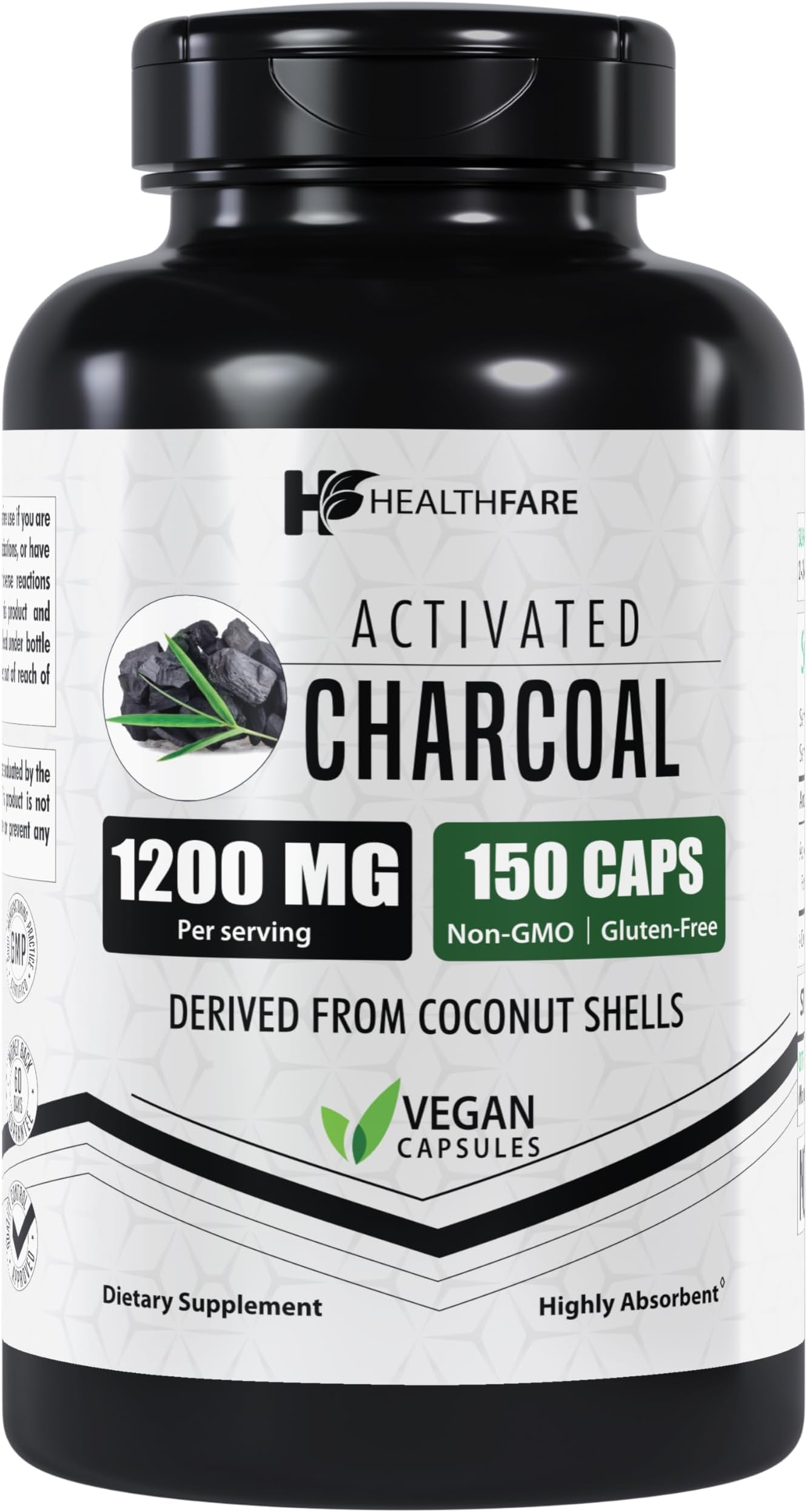 Amazon.com: Activated Charcoal Capsules Cleanse Detox - 1200mg Organic ...