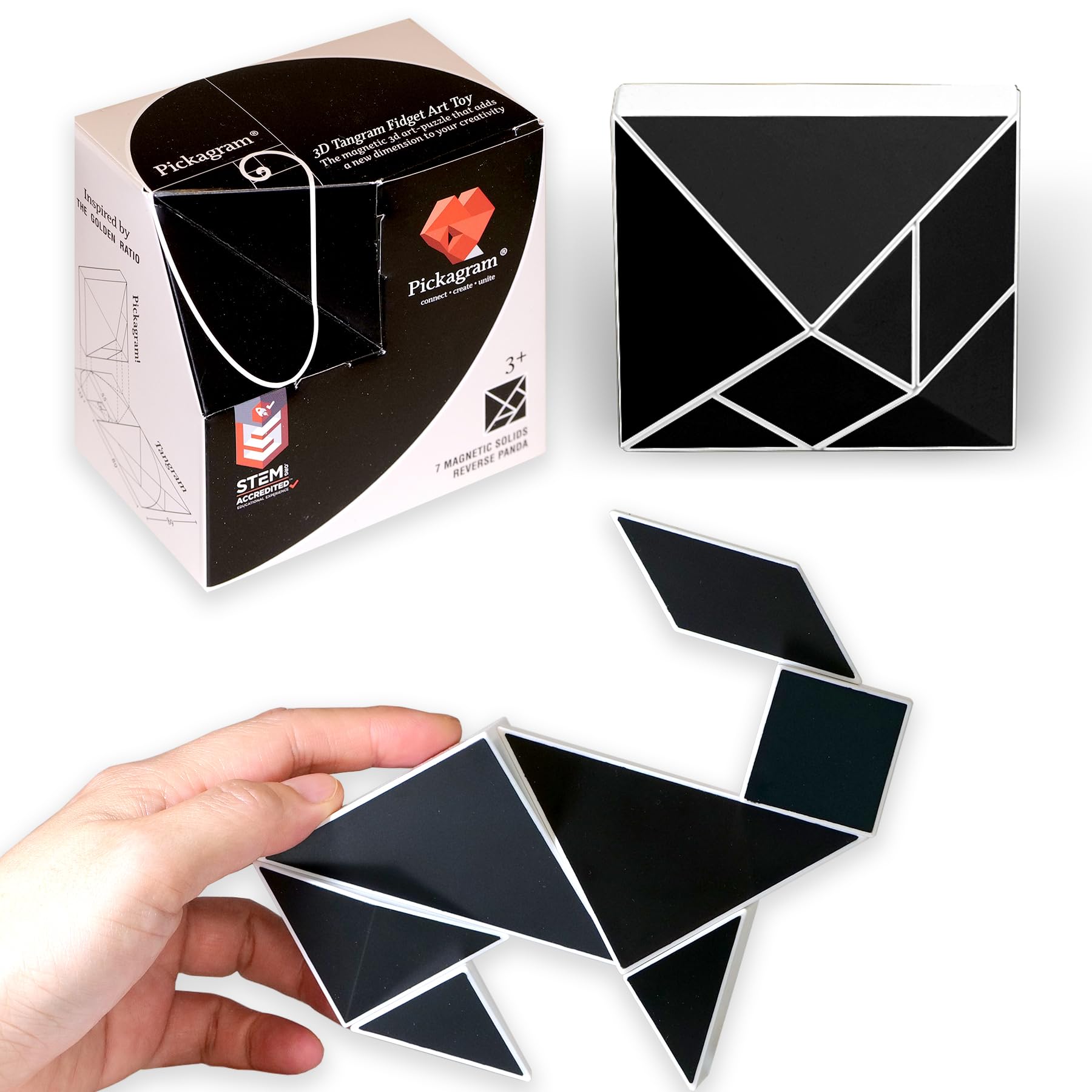 Amazon.com: Pickagram Tangrams for Kids Ages 8-12 & Adults 3D Magnetic ...