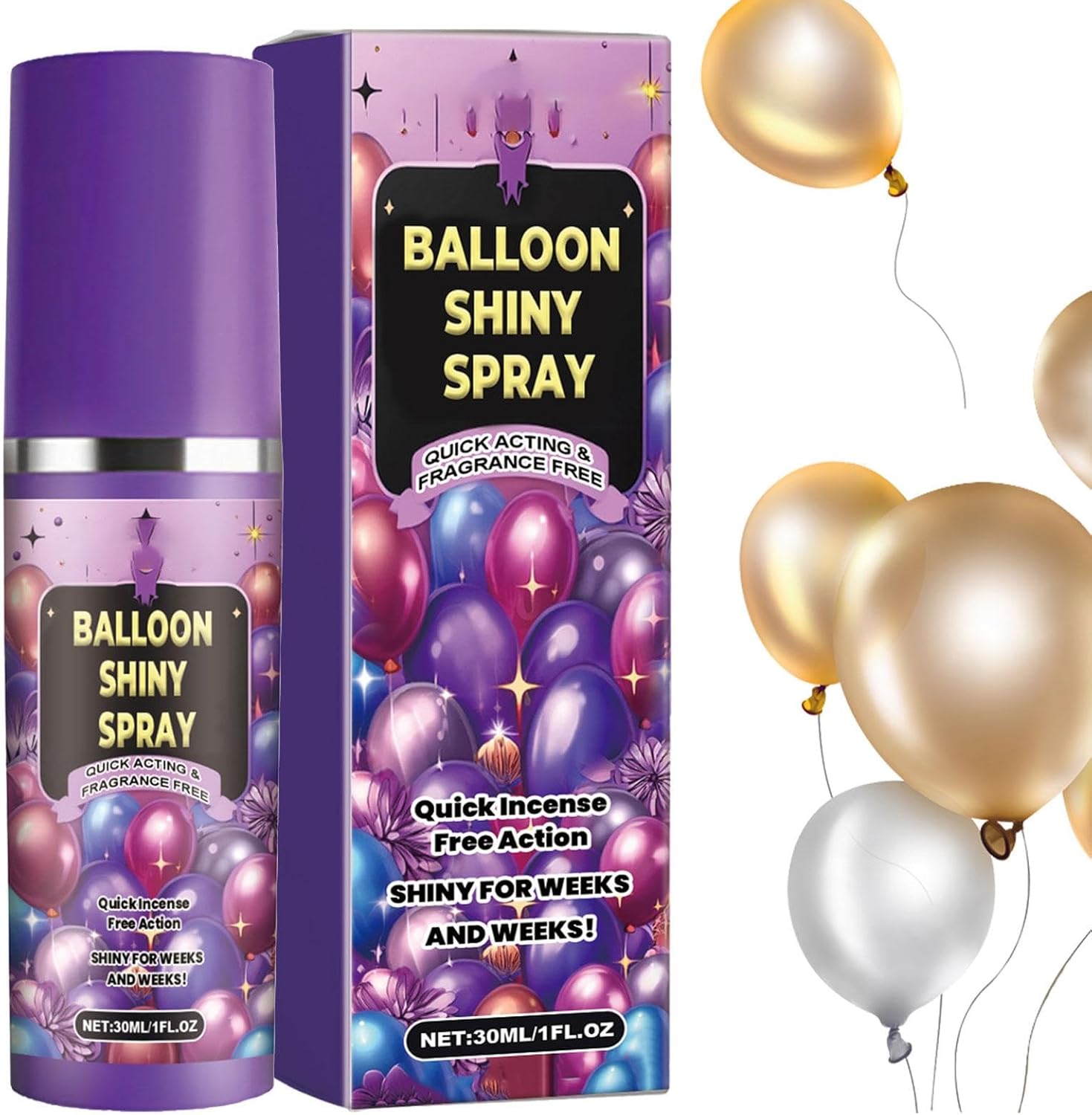 Amazon.com: Party Shine Balloon Shine Spray, Silicone Spray For Latex ...