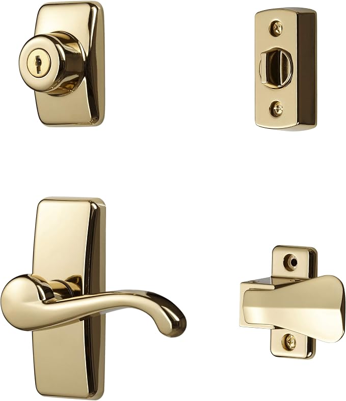 Ideal Security Door Lever with Deadbolt Lock for Storm and Screen Doors ...