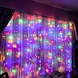 Amazon.com: Dazzle Bright 300 LED Curtain String Lights, RGB Color ...