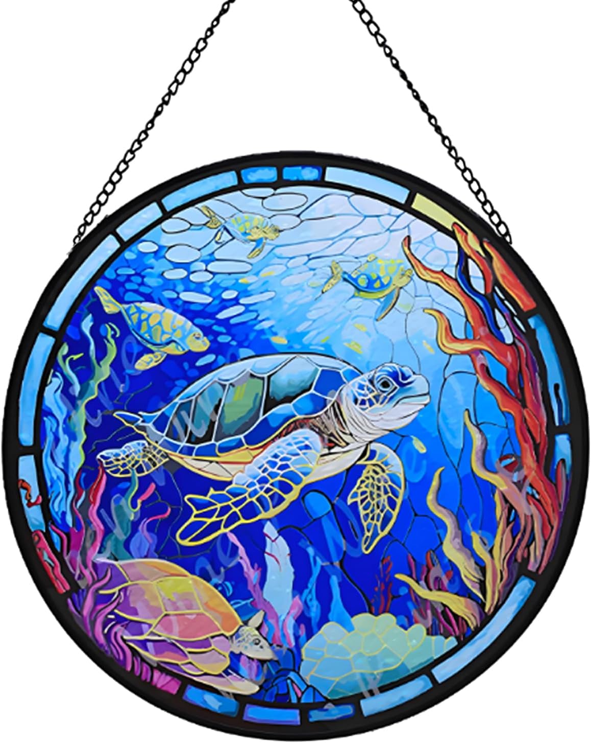 Amazon.com: JUNWALL Sea Turtles Acrylic Window Hanging, Colourful Ocean ...