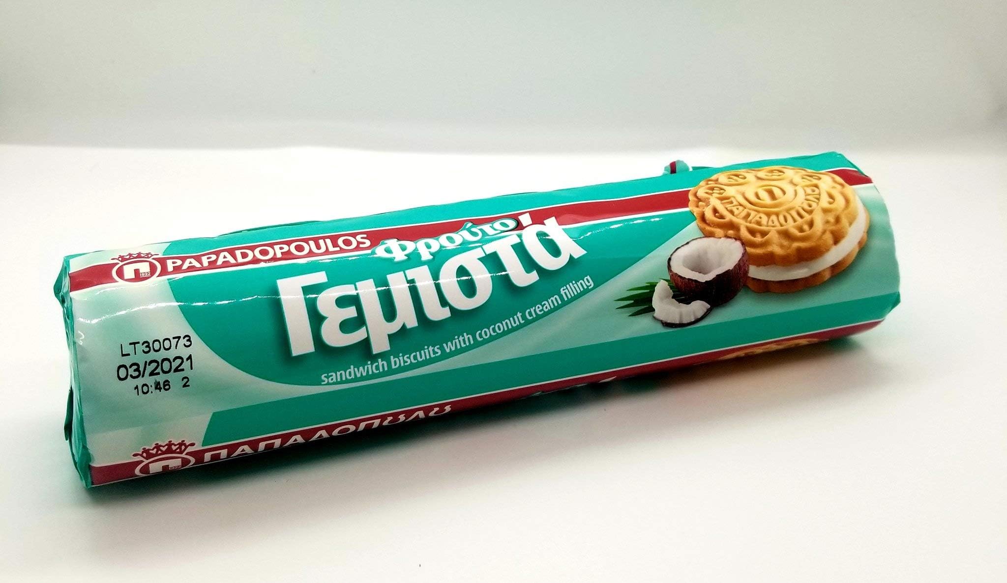 Amazon.com: Papadopoulos Chocolate Cream Gemista Cookies : Grocery ...