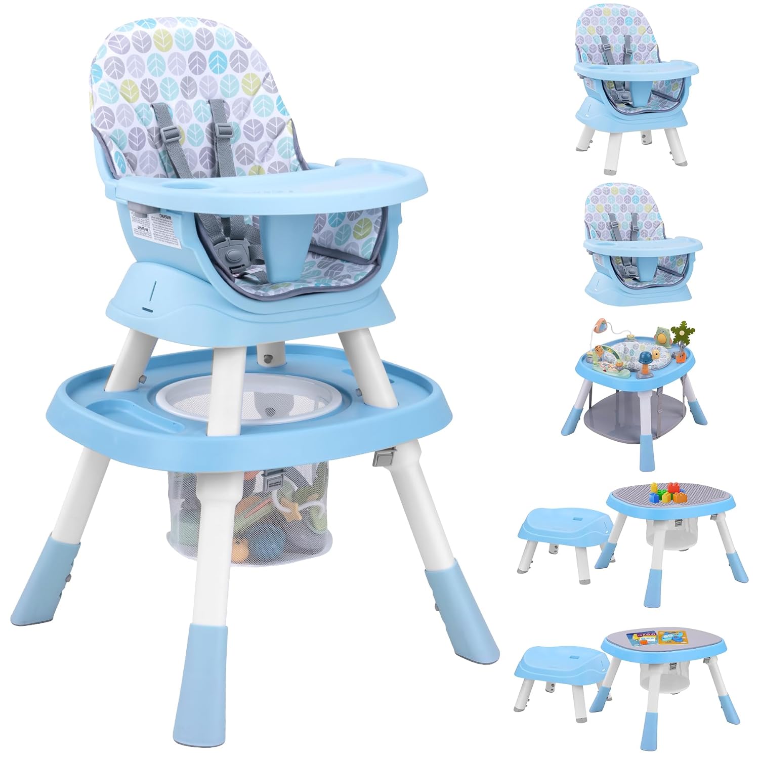 Amazon.com : Baby High Chair with Activity Play Center,8-in-1 ...