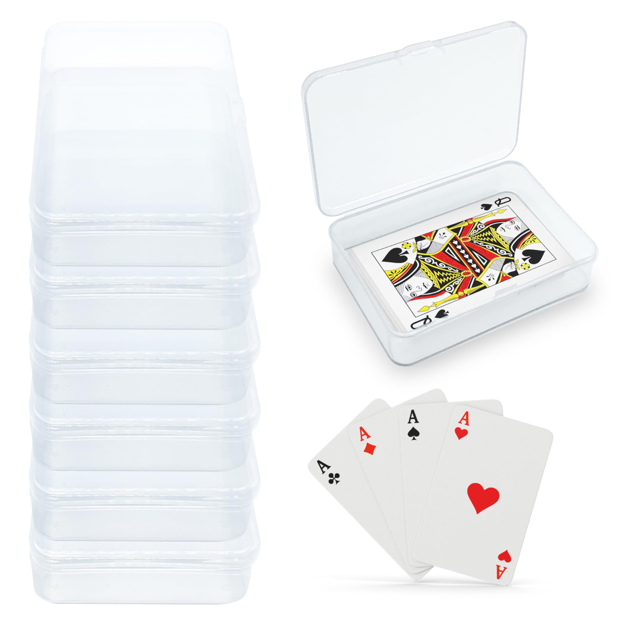 Playing Card Cases (6 Pack) – Durable Playing Card Box Storage Set ...