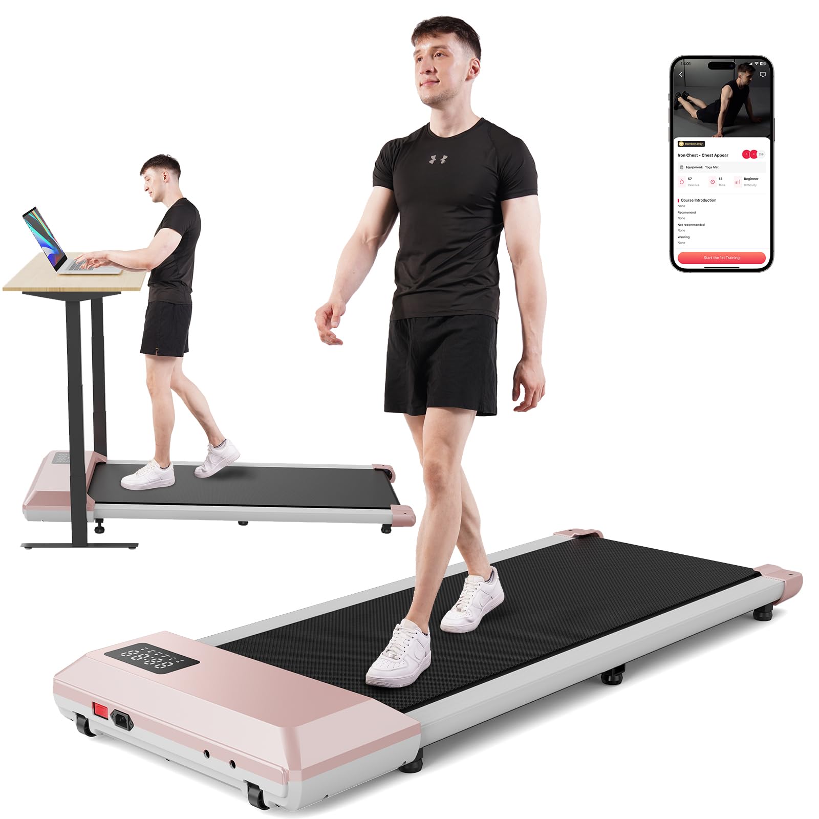 Snapklik.com : Lacuffy Walking Pad, Under Desk Treadmill, Mini Portable ...