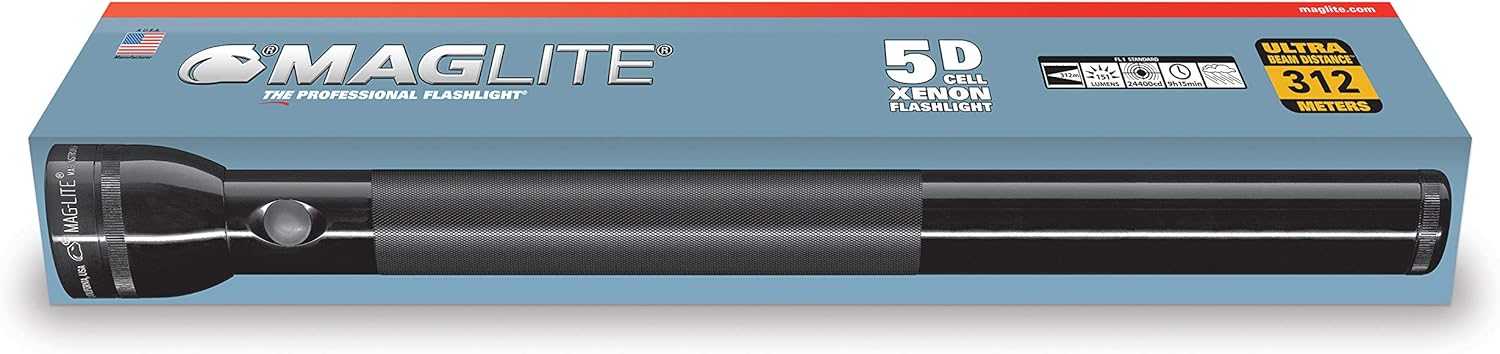 MAGLITE S5D015 5 D Cell Boxed Flashlight-Black : Amazon.co.uk: DIY & Tools