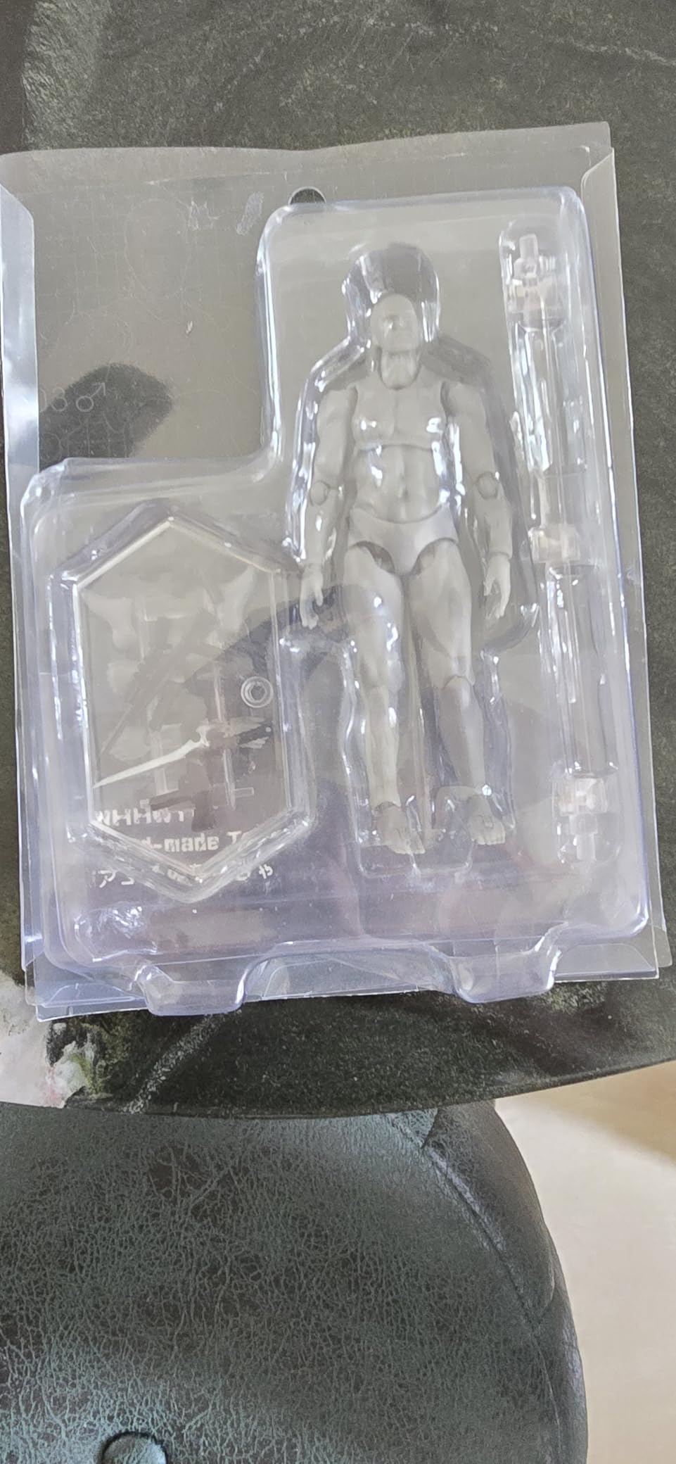 Body Kun, Gray Male Desktop Figure Model, 14 cm Height, Includes ...