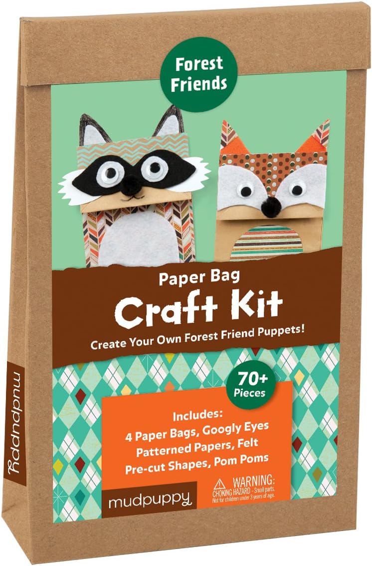 Amazon.com: Mudpuppy Forest Animals Paper Bag Craft Kit : Mudpuppy, Ski ...