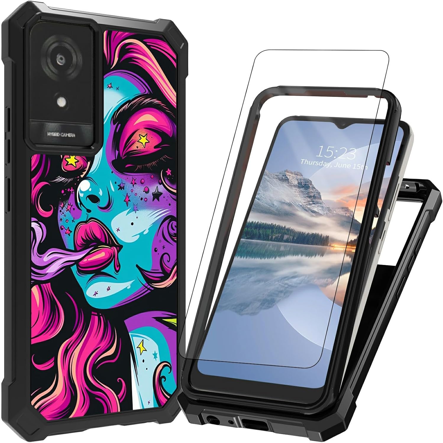 Amazon.com: HEAKIERG for TCL K24/TCL 50 LE/TCL K23 2024 Case with 1 ...