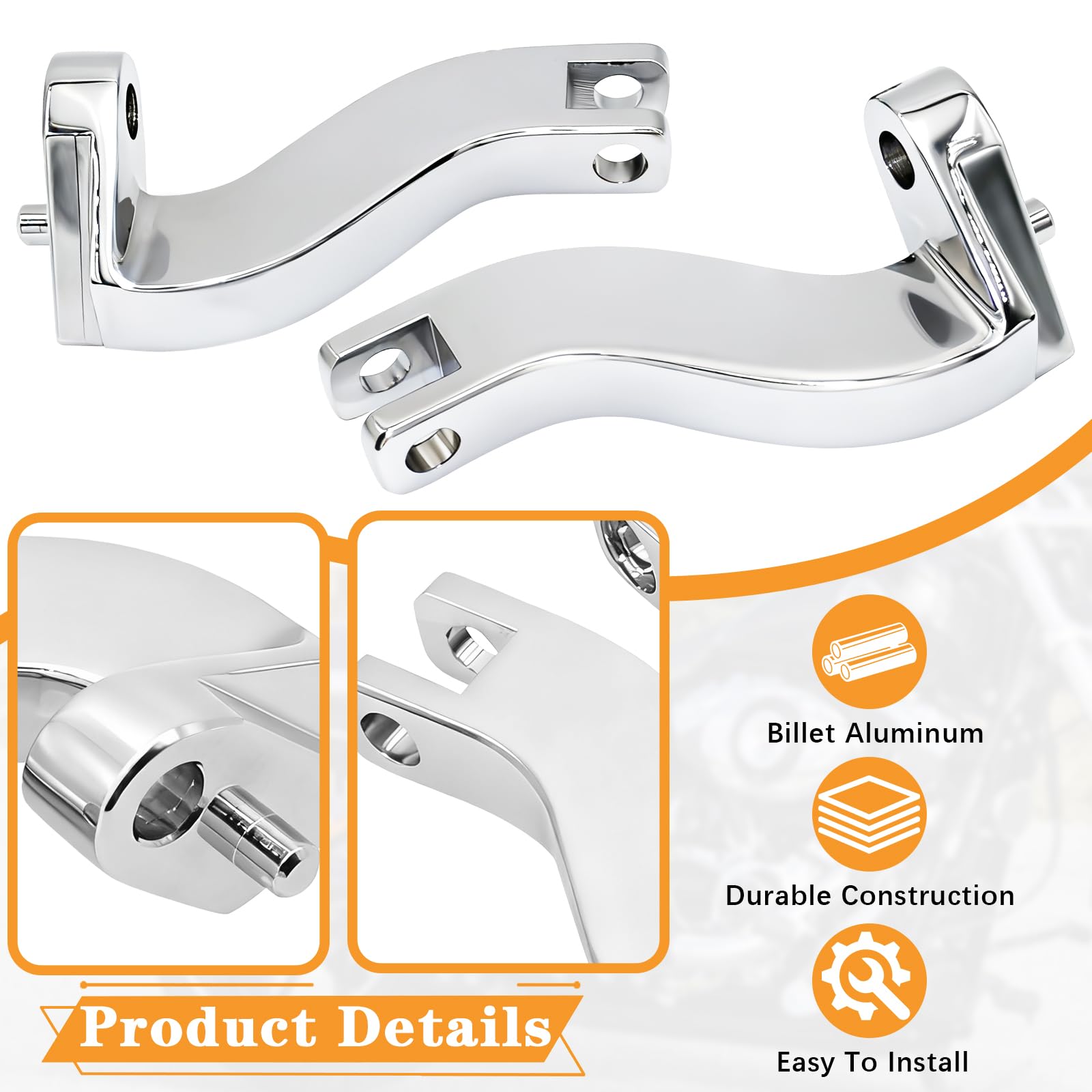 Snapklik.com : VPZMT Rear Passenger Foot Peg Mount Bracket Kits For ...