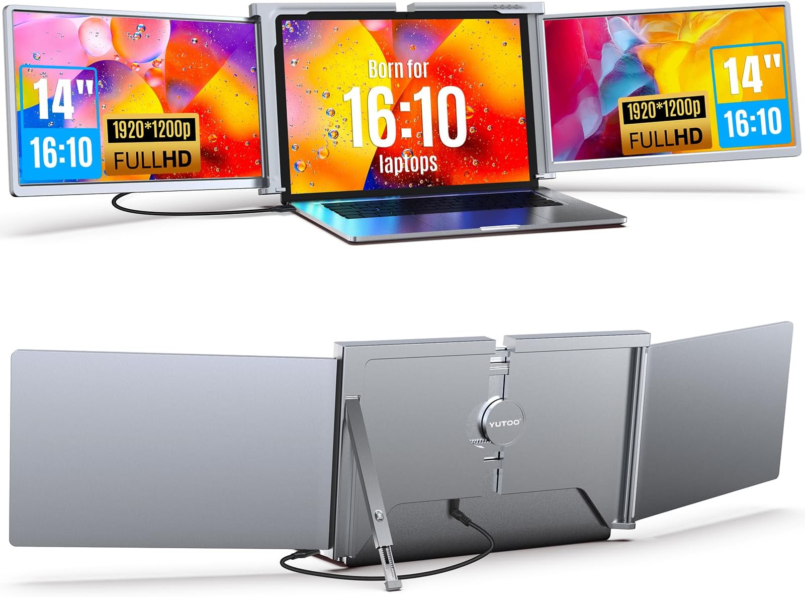 Amazon.com: YUTOO Triple Laptop Screen Extender,[Only 1 Cable to ...