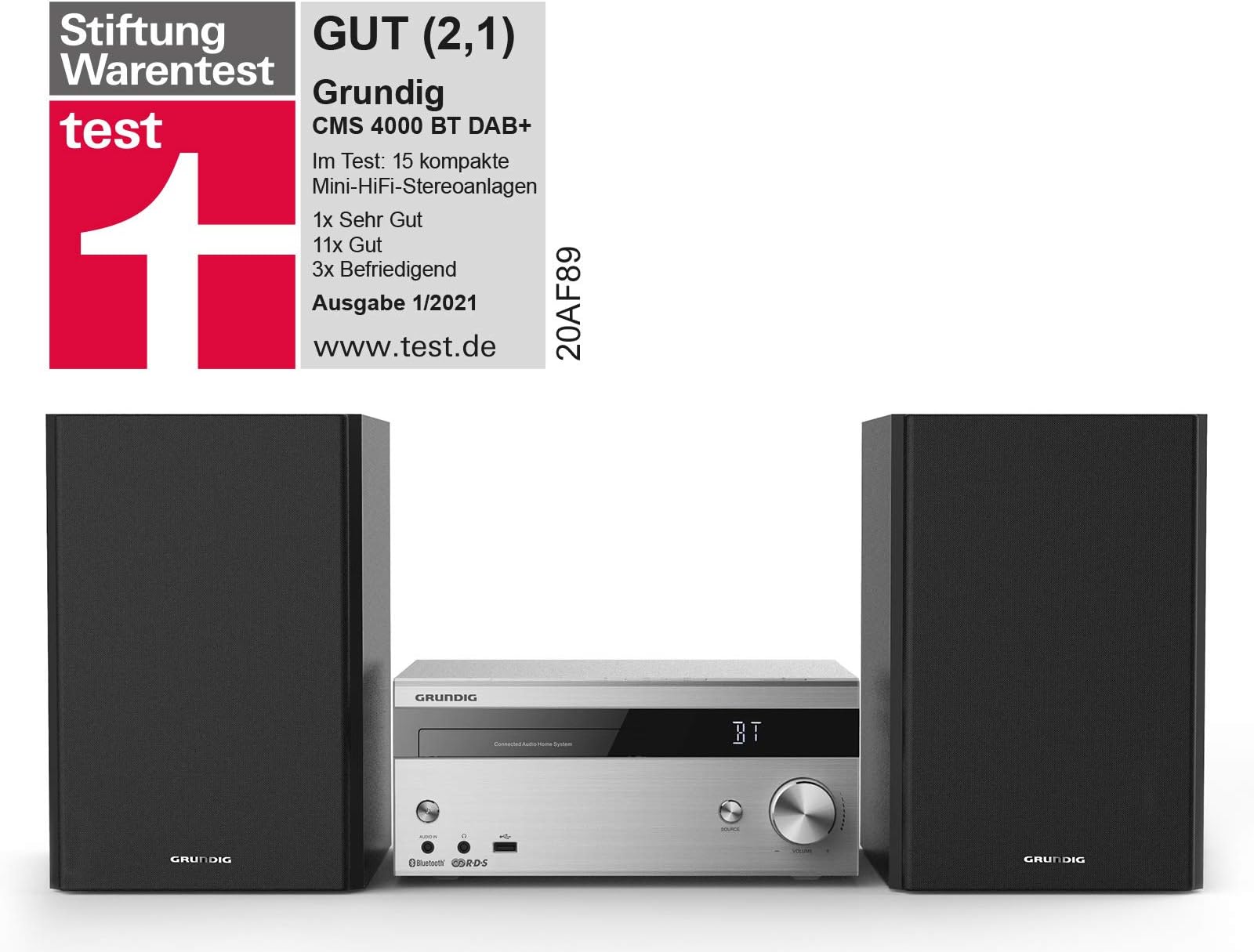 Grundig CMS 4000 BT DAB HiFi System Silber, mit Bluetooth: Amazon.de ...