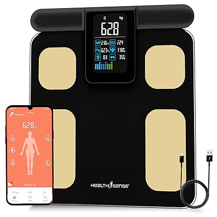 HealthSense Full Body Composition Monitor | 8 Electrode BMI Weight ...