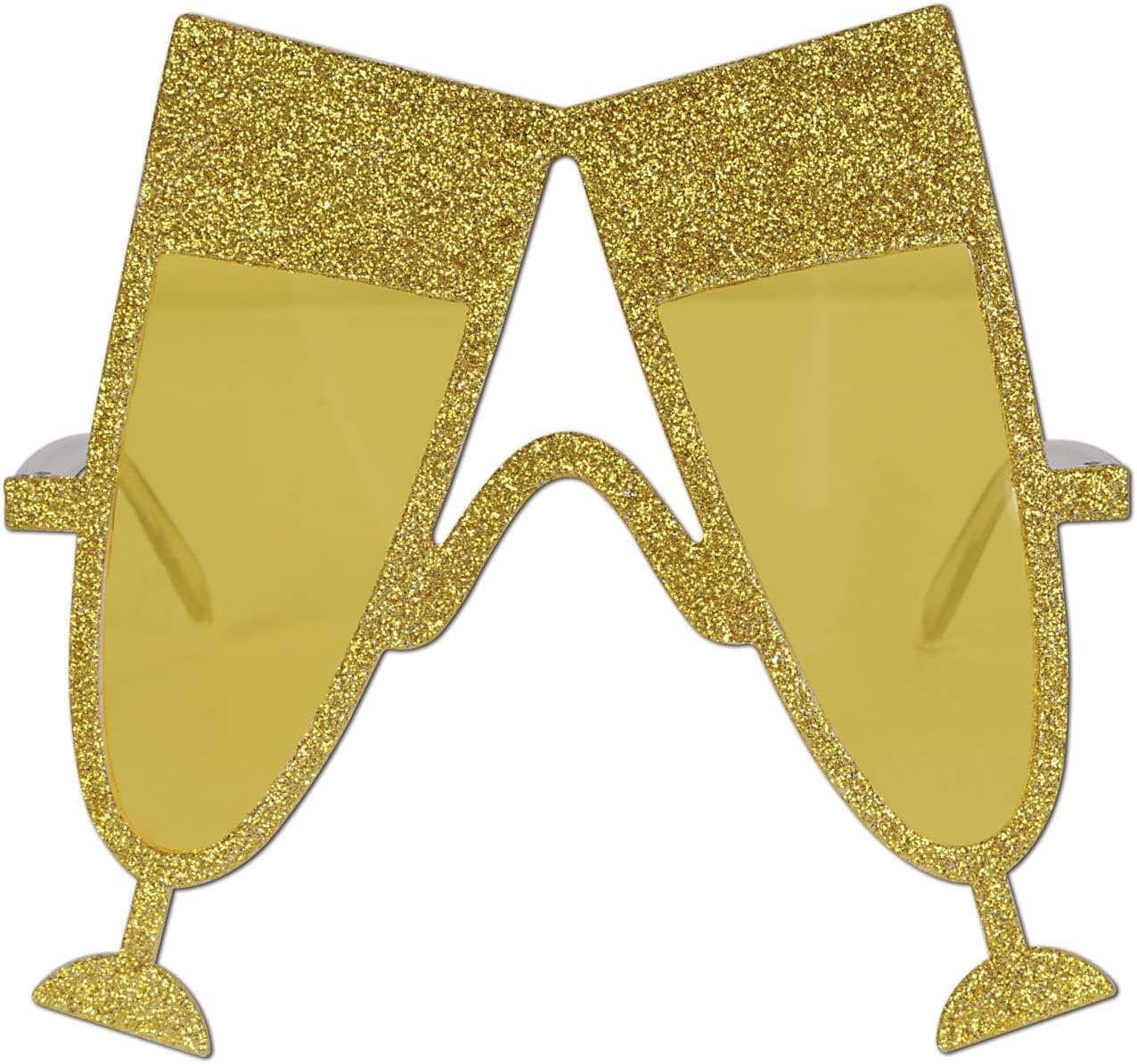 Amazon.com | Glittered Champagne Glass Fanci-Frames Party Accessory (1 ...