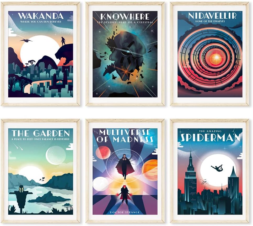 Amazon.com: 6 Pieces The Venge Poster Home Deco Travel Style Superhero ...