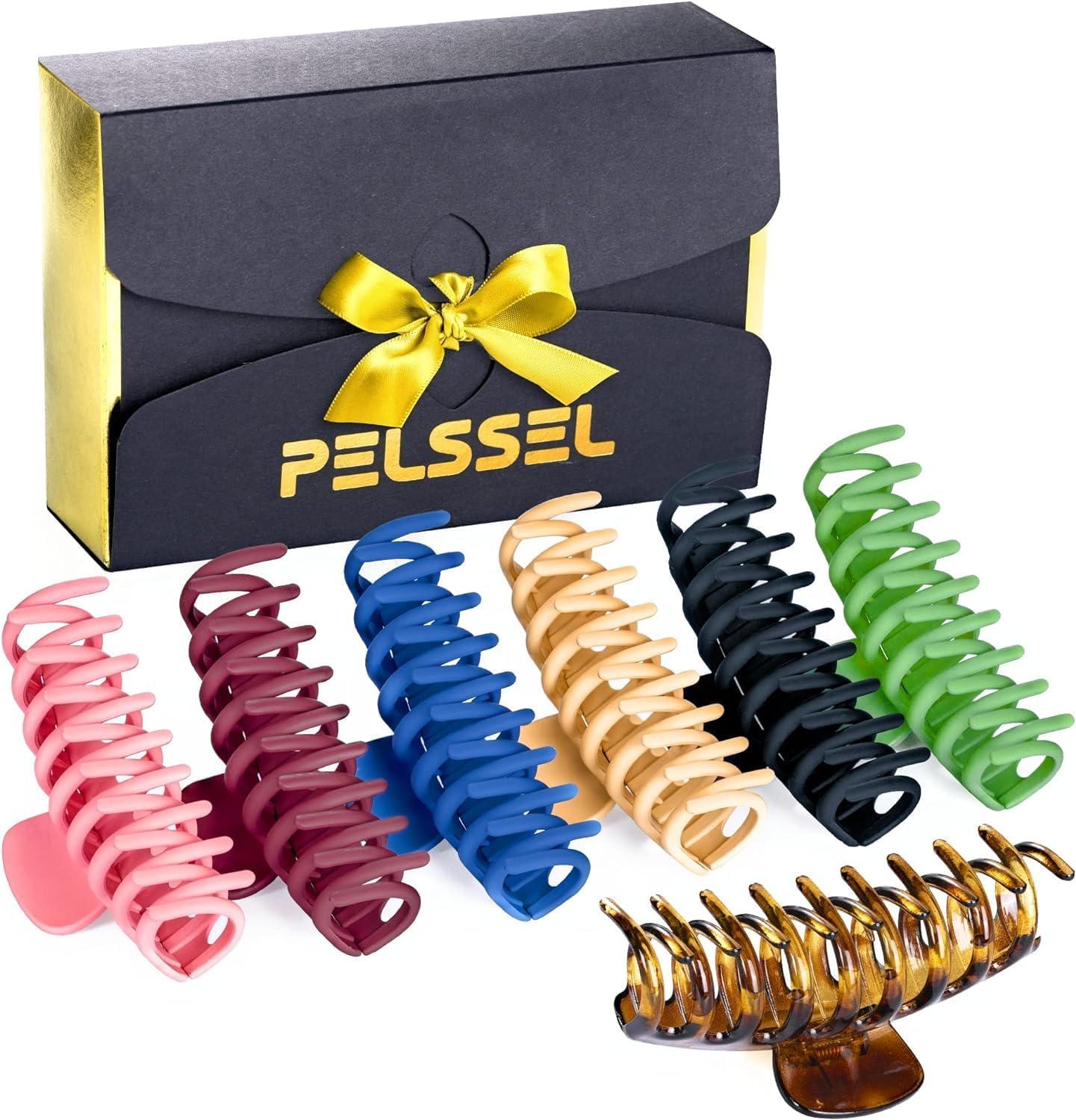 Amazon.com: 2 Pcs Large Metal Hair Claw Clips - Personality Nonslip ...