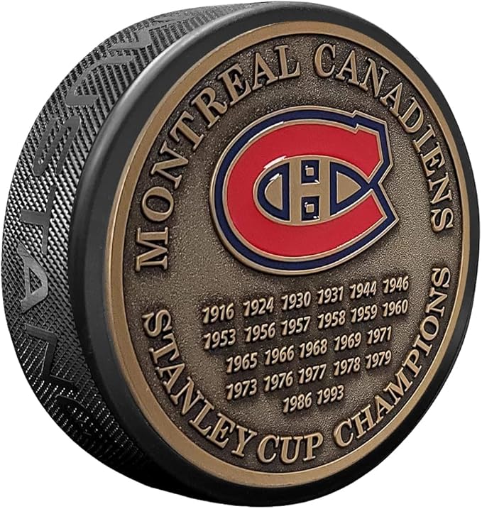 Montreal Canadiens Puck - Stanley Cup Years Gold Medallion : Amazon.ca ...
