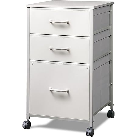 Amazon.com: Yirepny 3-Drawer Rolling File Cabinet, Mobile File Cabinet ...