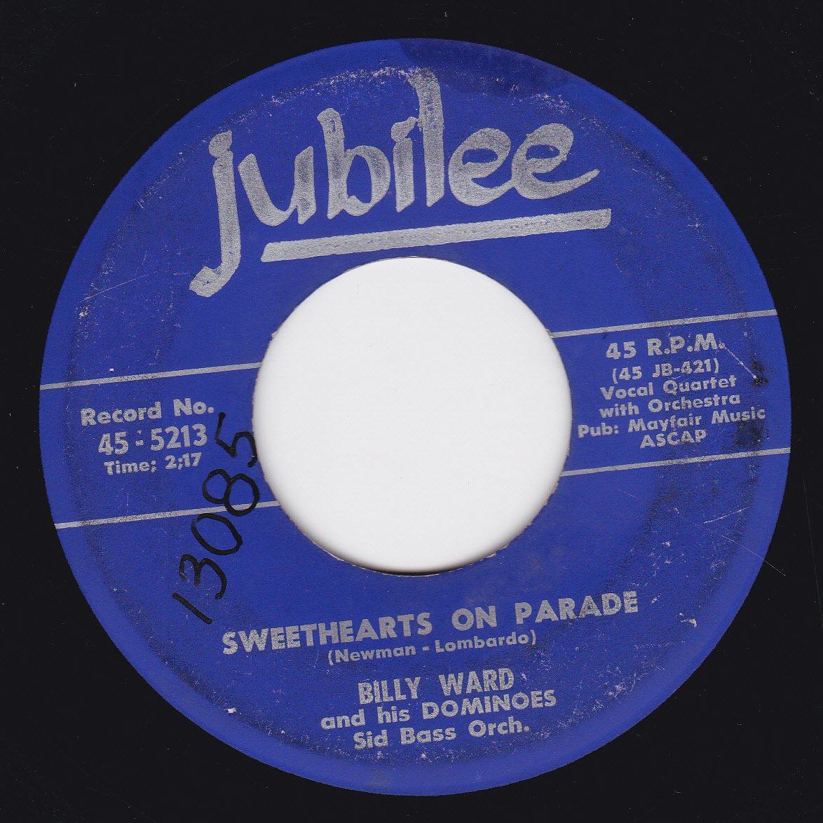 Billy Ward And His Dominoes - 45vinylrecord Sweethearts On Parade/Take ...