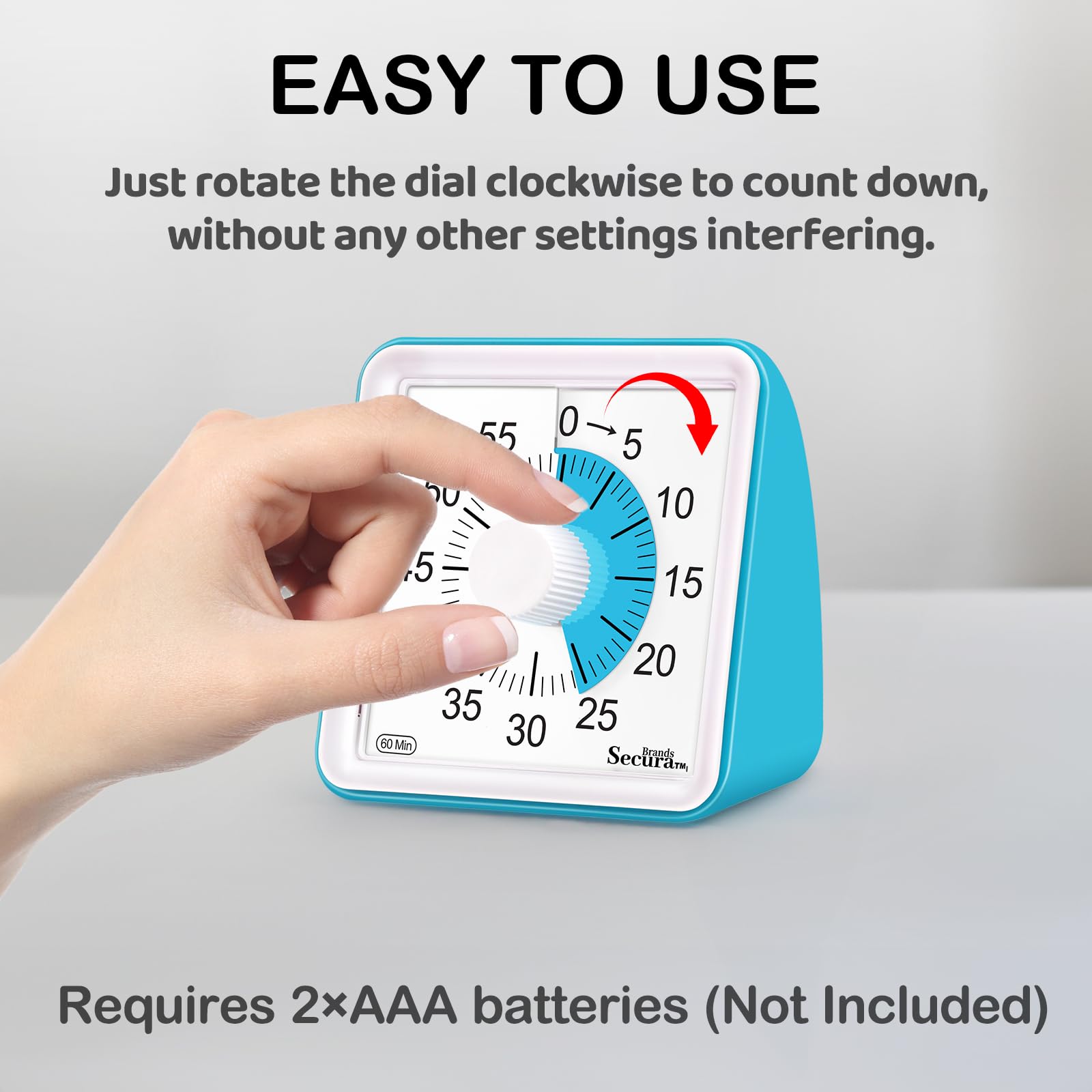 Snapklik.com : Secura 60 Minute Essential Visual Timer For Kids ...