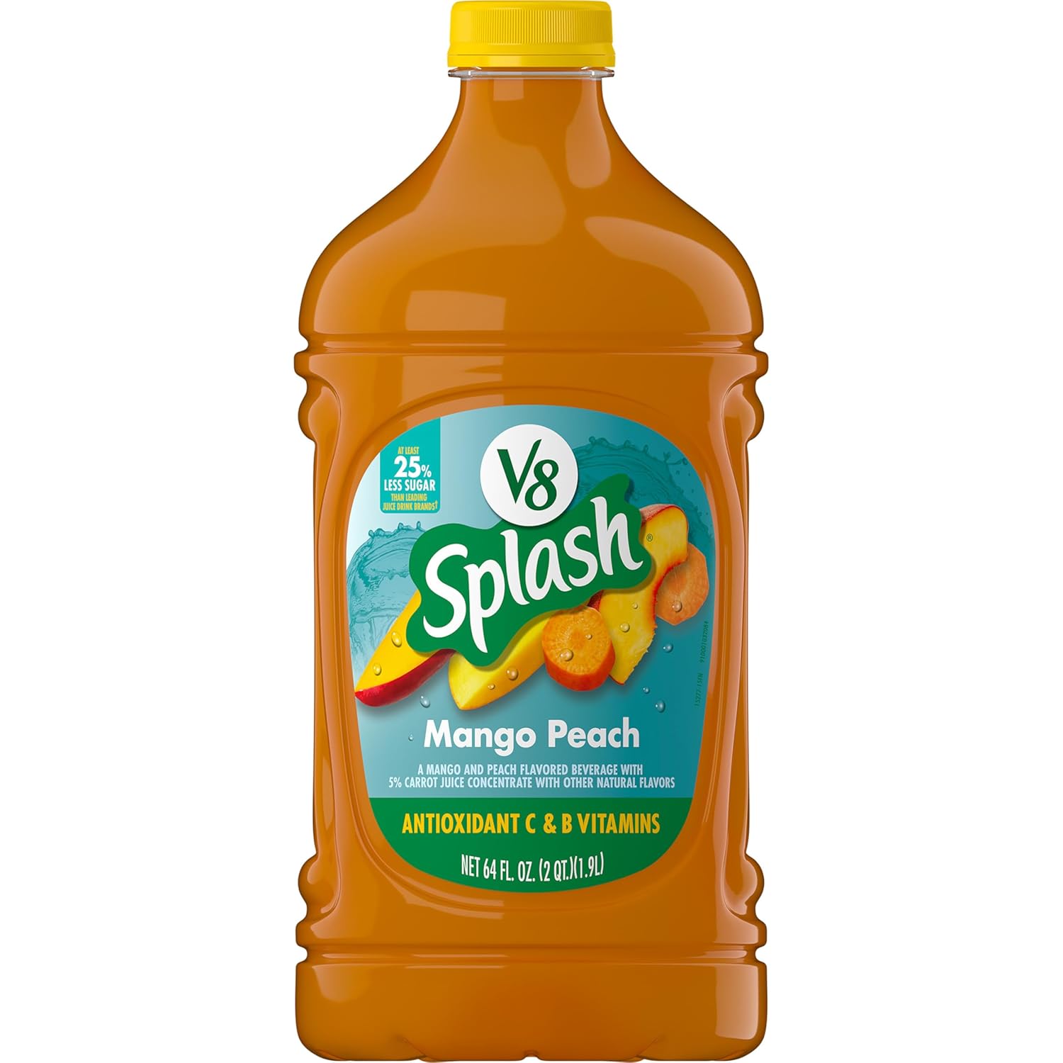 V8 Splash Mango Peach Flavored Juice Beverage, 64 fl oz Bottle ...