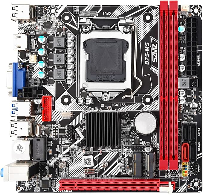 B75-MS Placa-Mãe LGA 1155 Desktop Suporte 2 * DDR3 RAM Com NVME M.2 + WIFI M.2 Interface USB3.0 ...