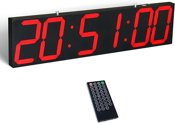 Amazon.com: CHKOSDA 27.6in Double Side Digital Wall Clock ...