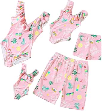 Amazon.com: Matching Family Swimwear Family Matching Swimsuit Set Mommy ...