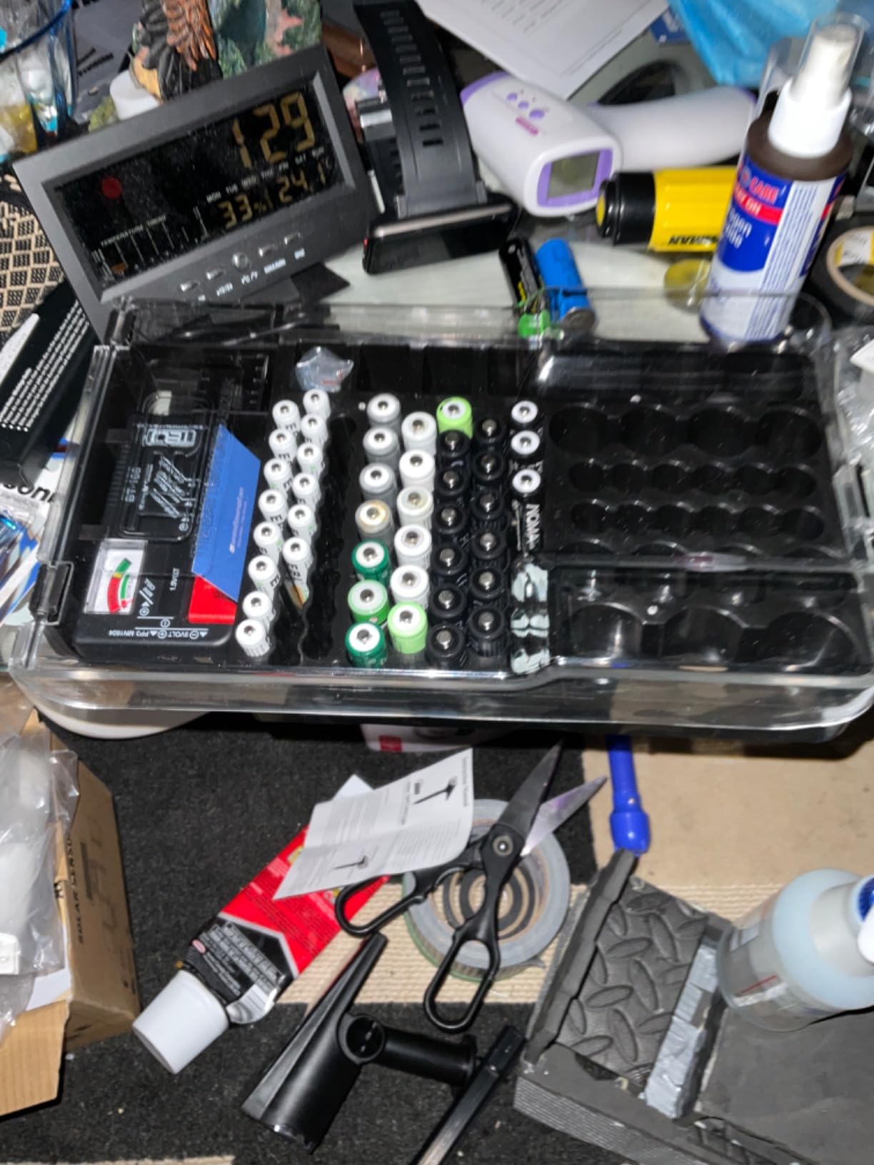 The Battery Organizer TBO1531 The Batt Storage Case with Hinged Clear ...