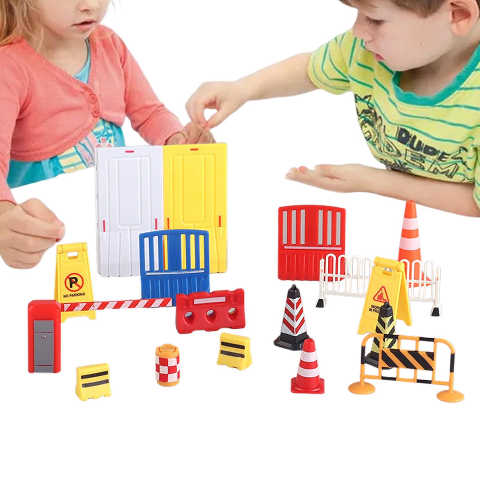 Amazon.co.jp: Road Signs Toy, Traffic Barrier Signs, 17x Traffic Cone ...