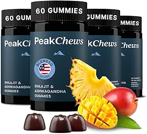 Amazon.com: PEAK CHEWS Pure Himalayan Shilajit Gummies with Ashwagandha ...