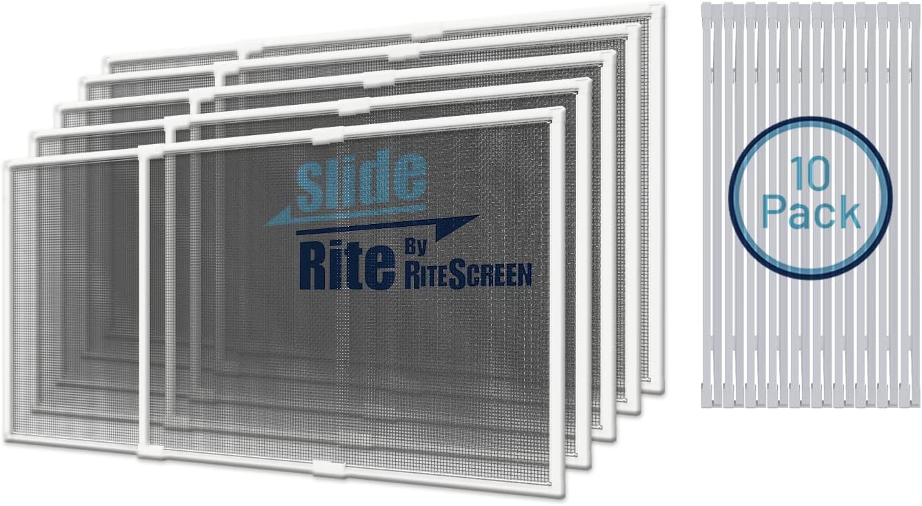 Adjustable Window Screen with Slide Rite Technology (21" x 15" (10-Pack ...