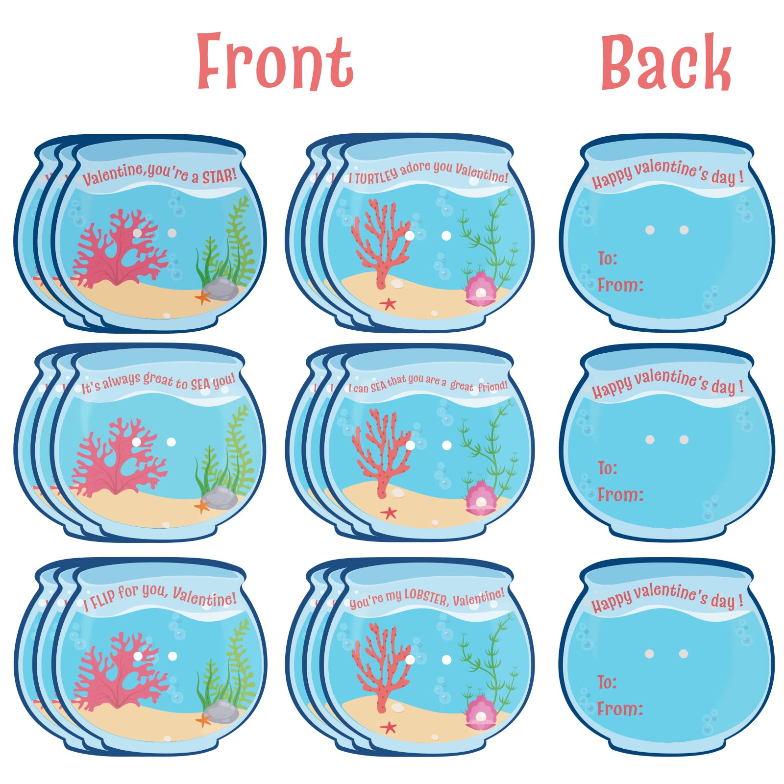 Fishbowl Valentine Template