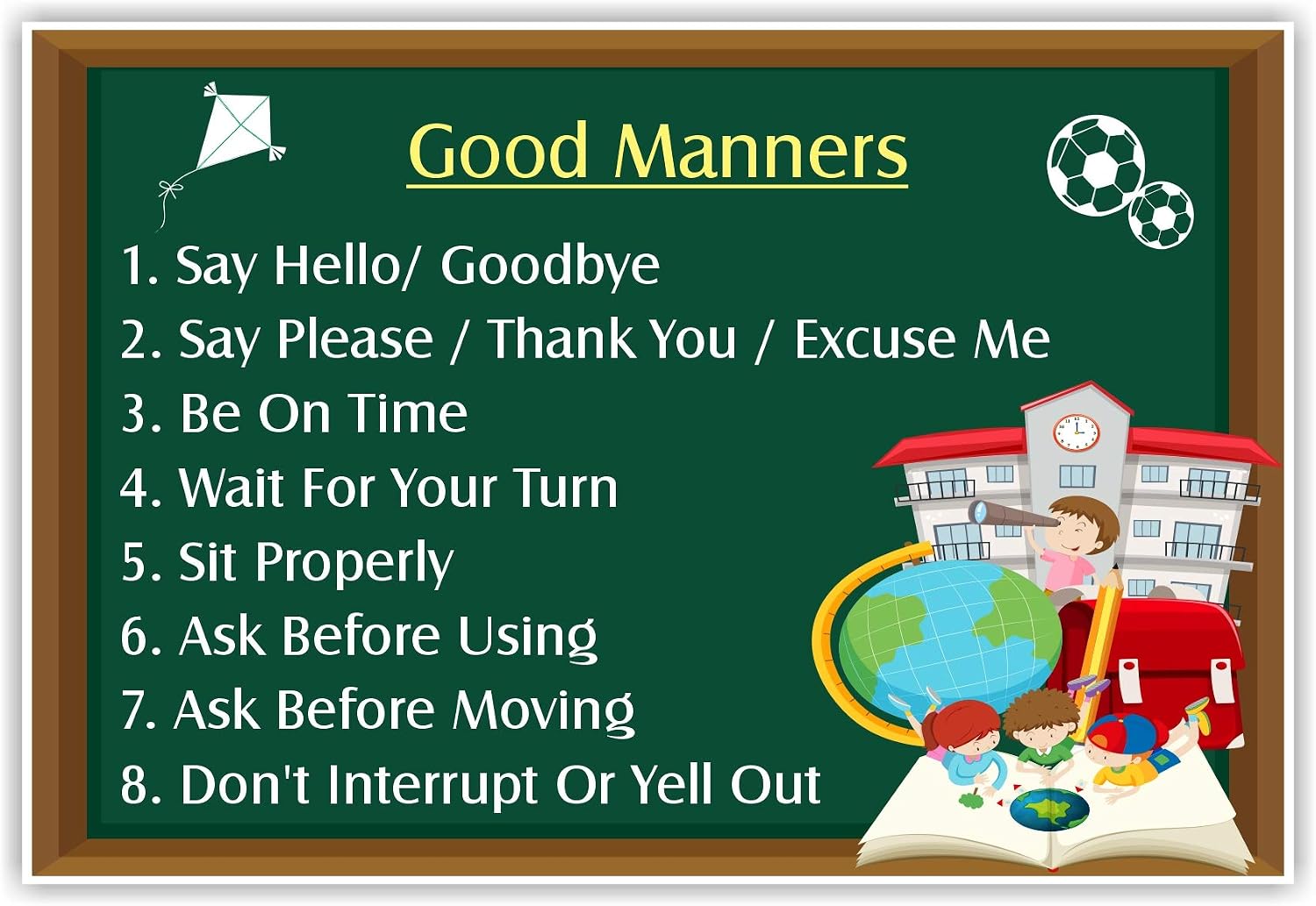 Anne Print Solutions® Good Manners Poster (Without Frame) for Schools ...