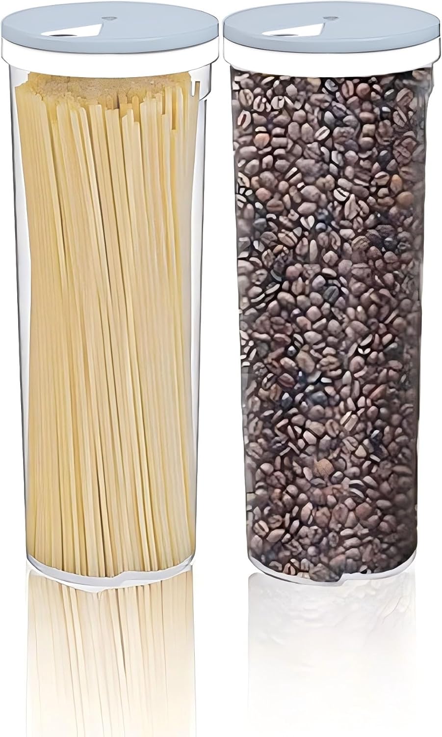Amazon.com: lxdyqnx spaghetti container storage, 2.5 L 2-Pack- 84 oz ...