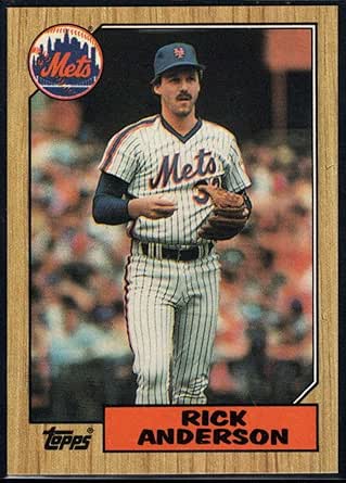 Amazon.com: 1987 Topps Baseball #594 Rick Anderson RC Rookie New York ...